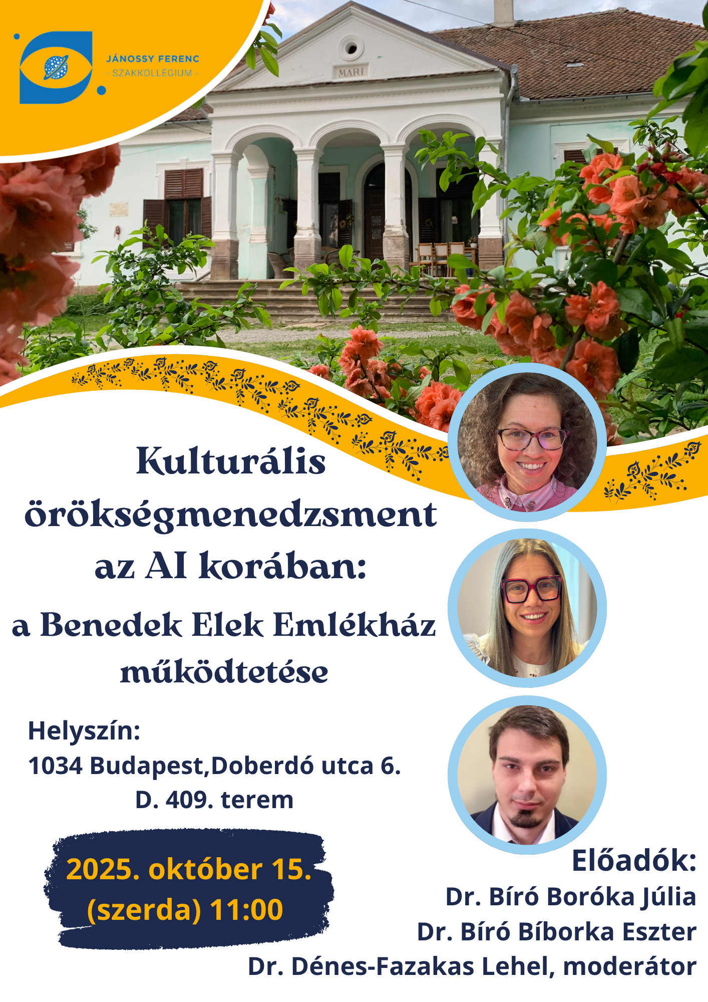 Meghívó a Kulturális örökségmenedzsment a mesterséges intelligencia ...